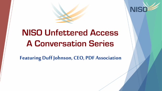 NISO Media Library Video - NISO Unfettered Access Series #4 - Duff ...